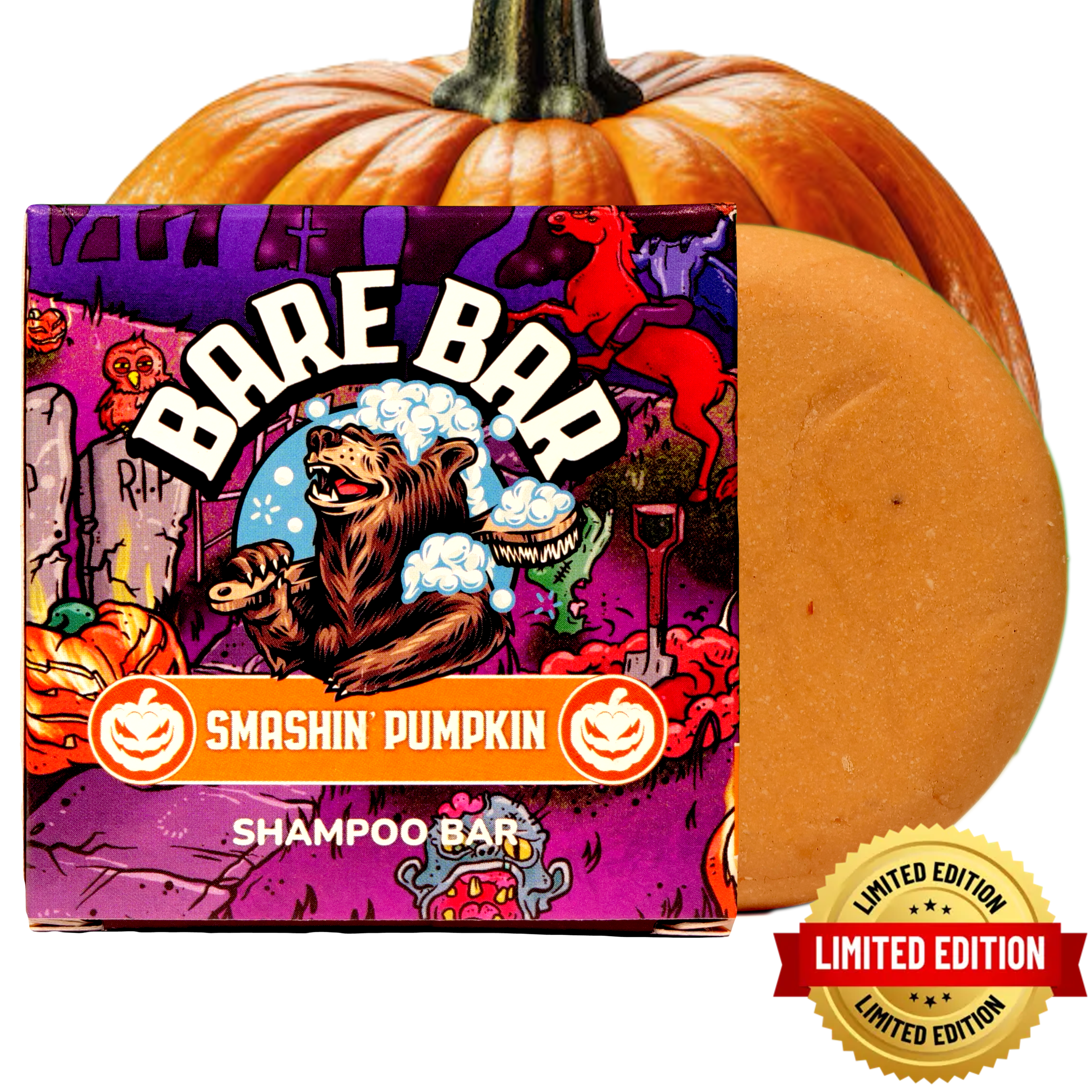 Bare Bar™ Natural Shampoo | Pumpkin Spice Natural Shampoo Bar for Men ...